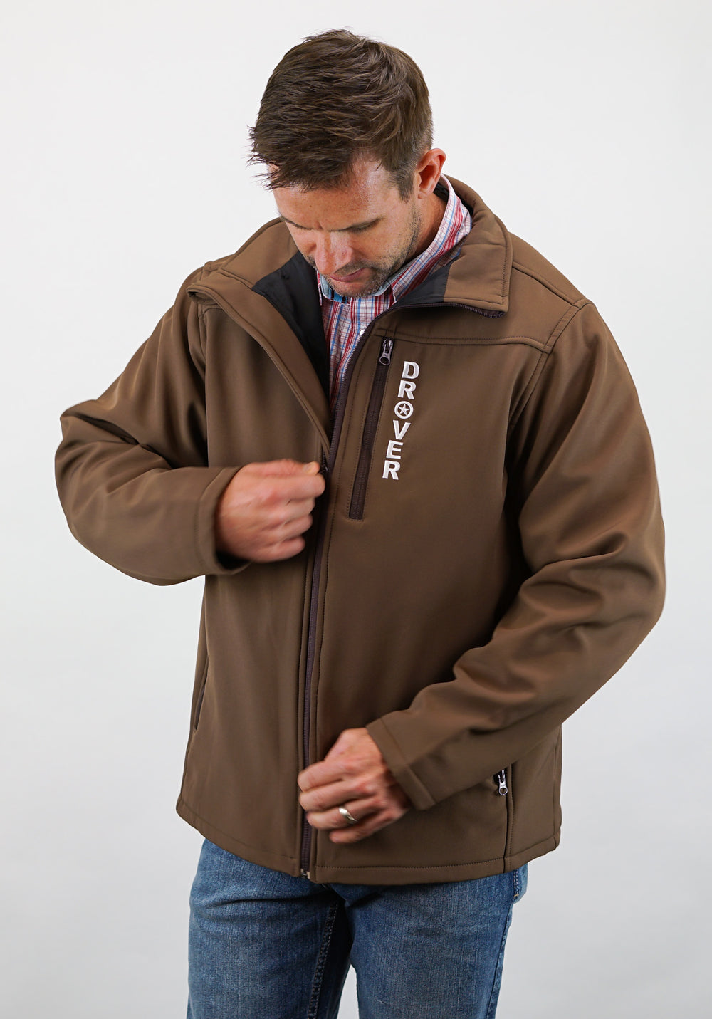 Softshell Jacket, With Concealed Carry Holster - Brown